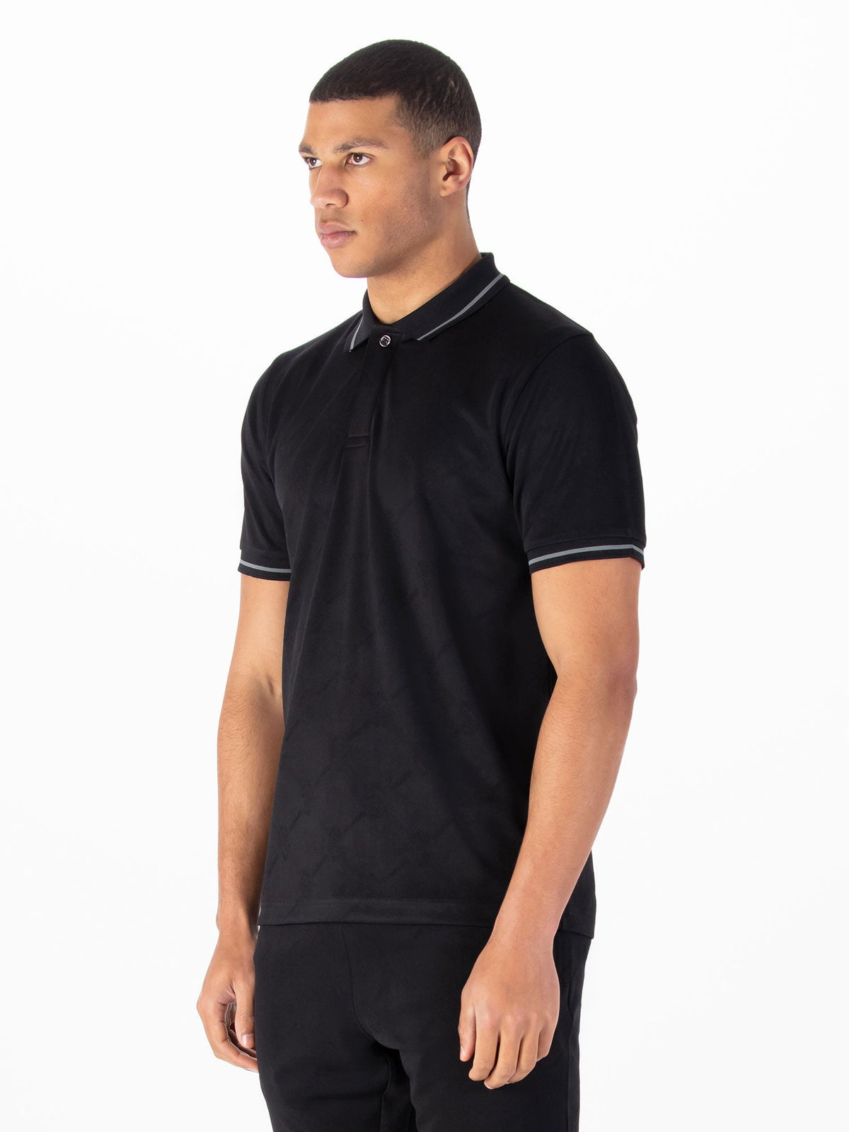 Luke 1977 Saxon Polo Shirt - Black | Spiders Whitby