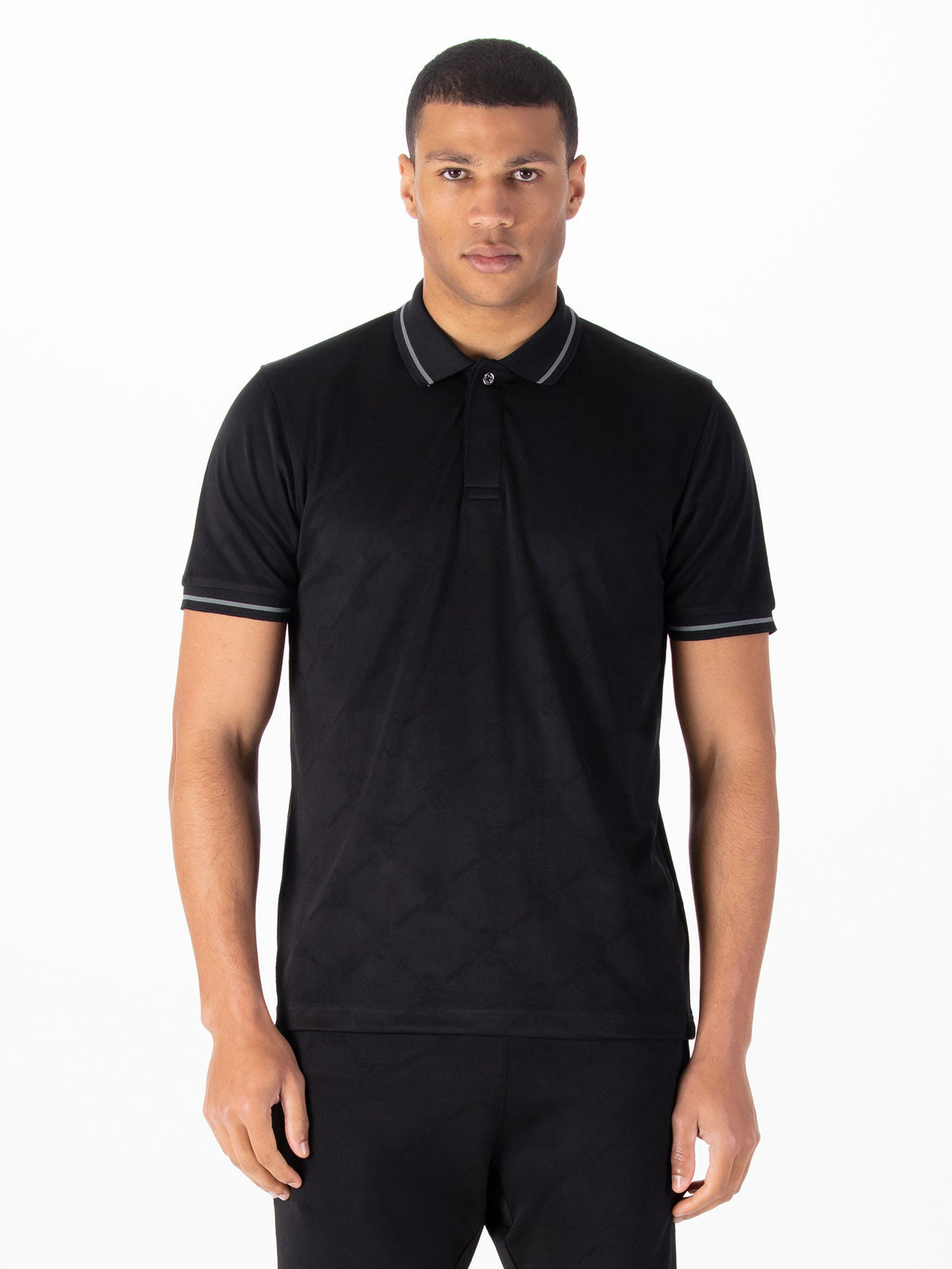 Luke 1977 Saxon Polo Shirt - Black | Spiders Whitby