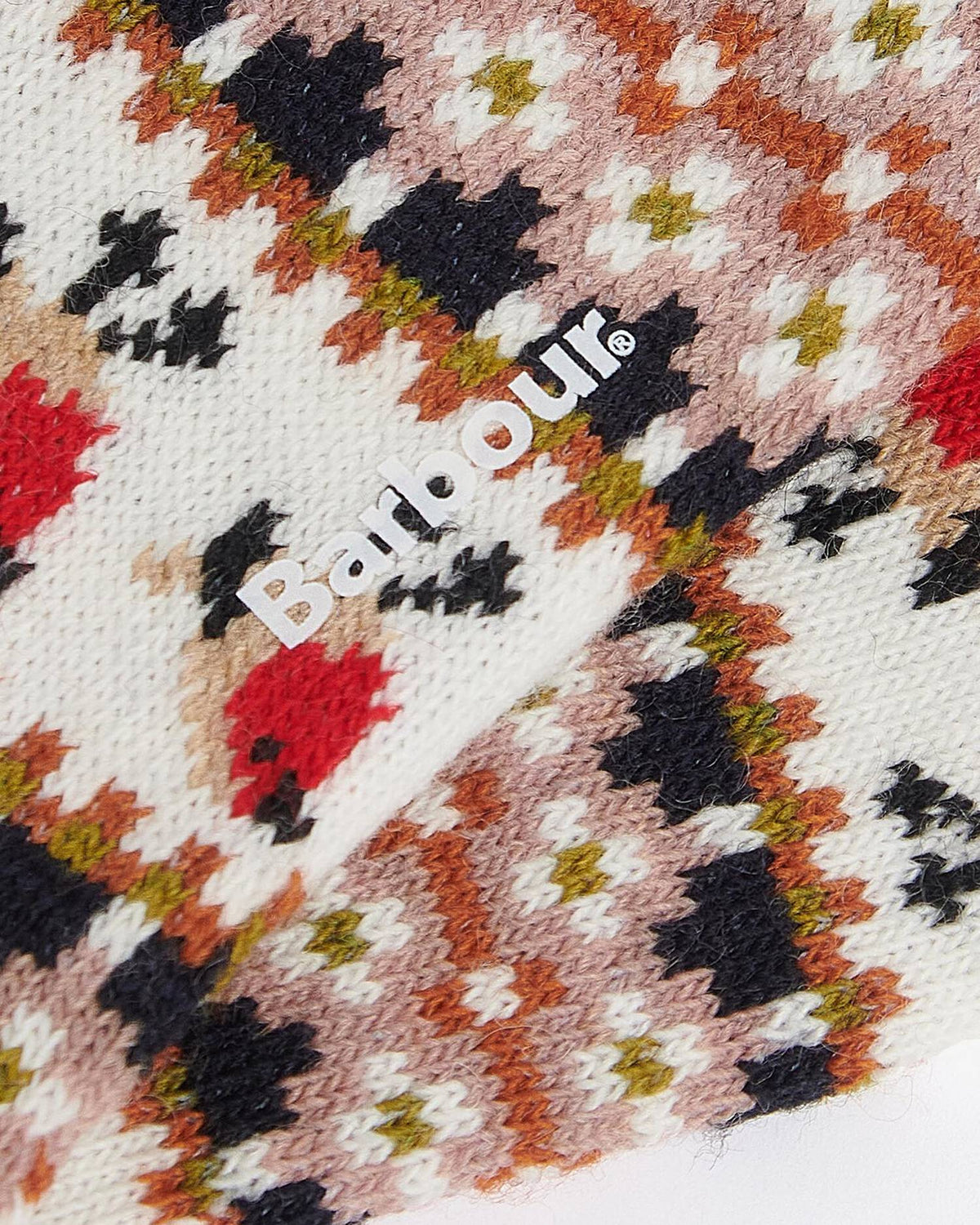 Barbour Robin Fairisle Socks - Pink | Spiders Whitby